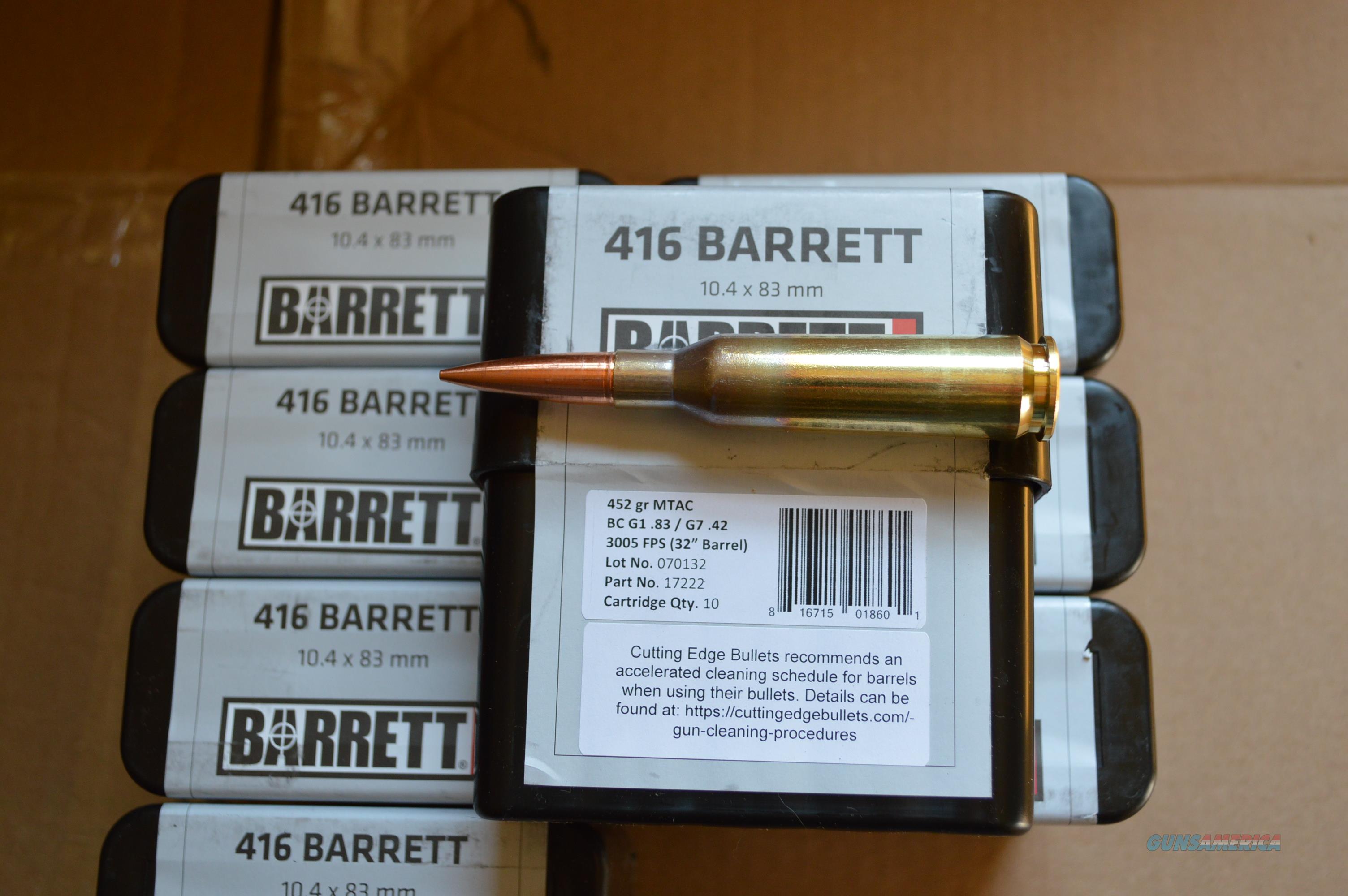 Barrett 416 Ammo for sale at Gunsamerica.com: 964483984