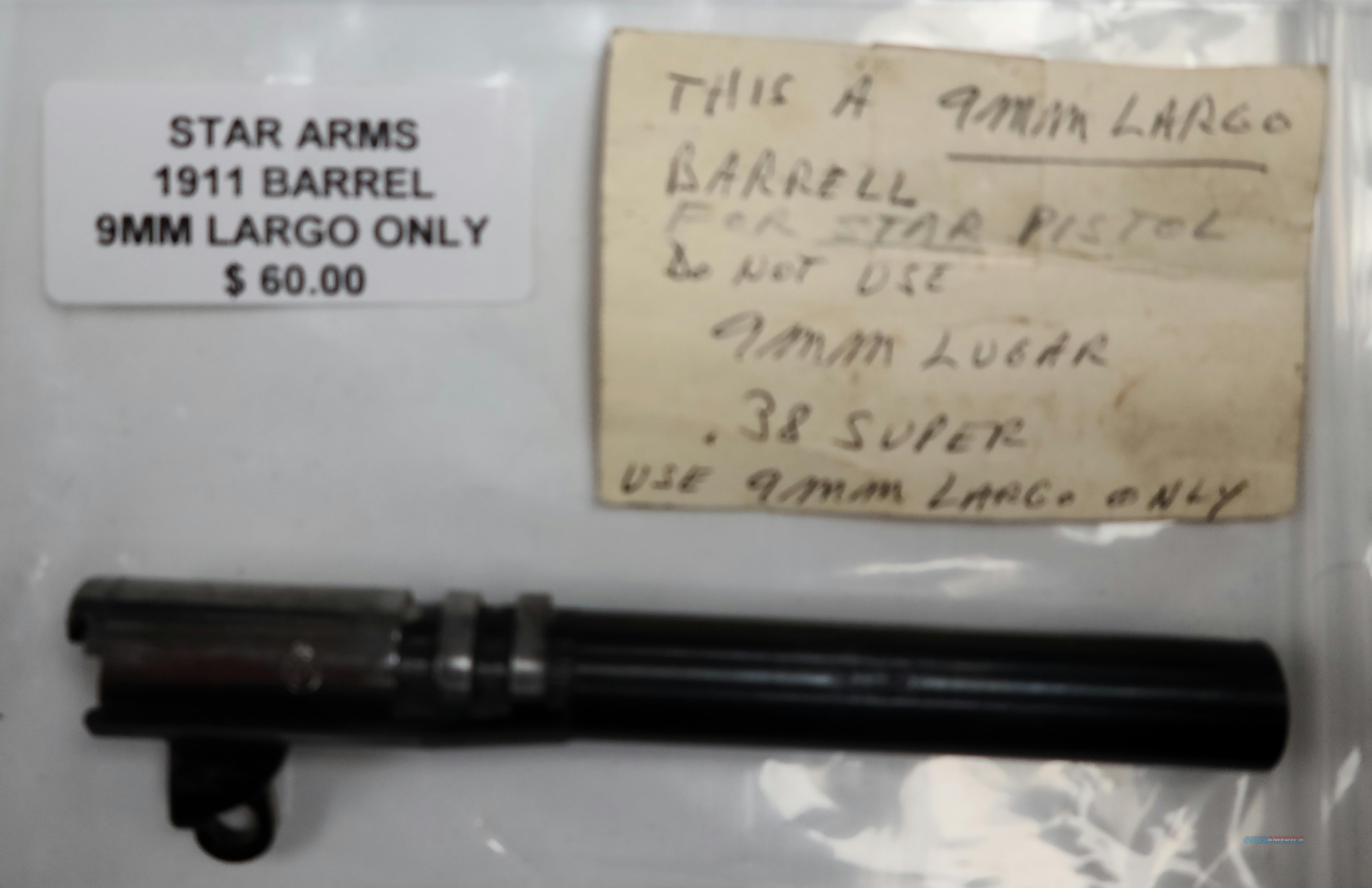 STAR ARMS 1911 BARREL IN 9MM LARGO for sale at Gunsamerica.com: 978027294