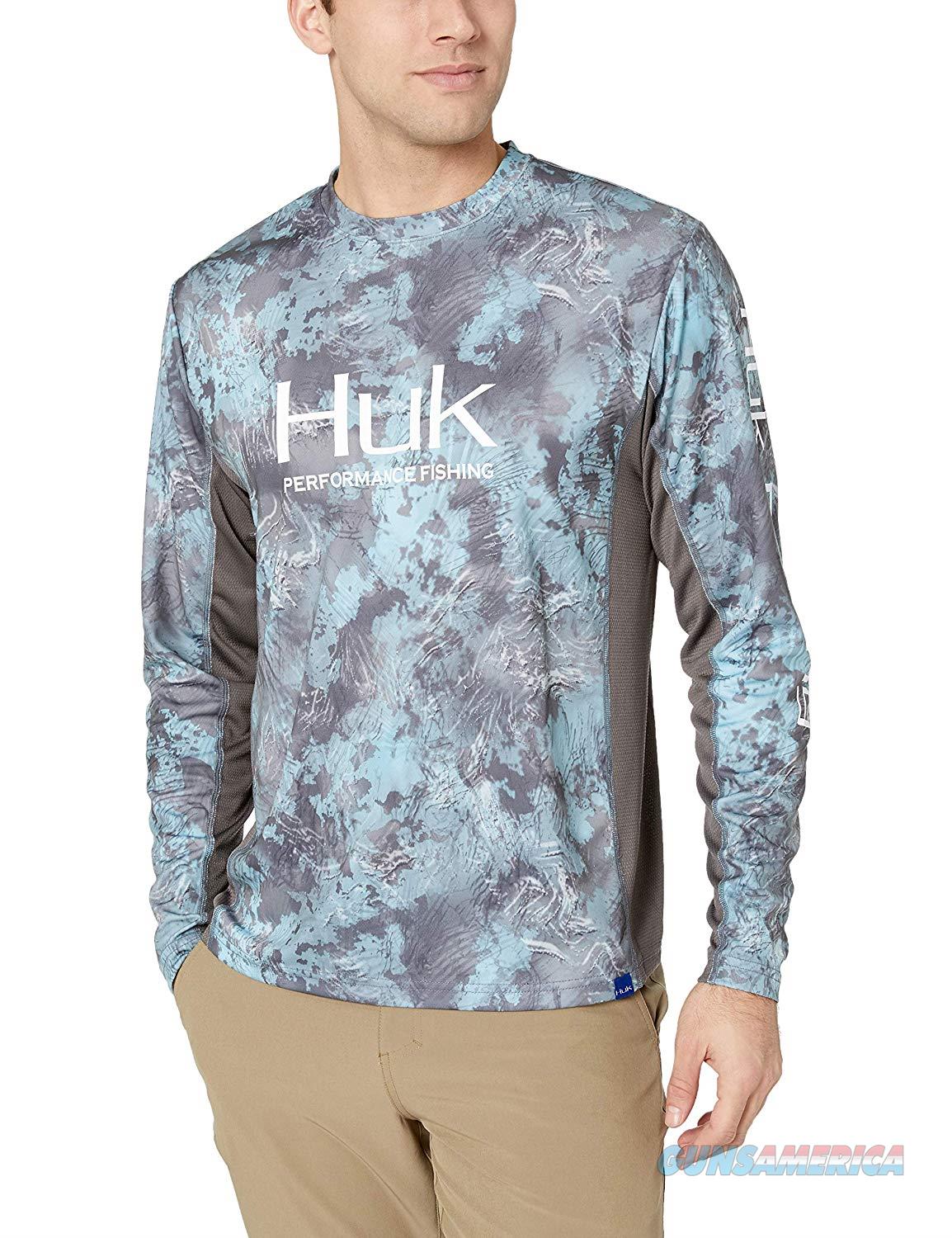 Huk Icon Camo LS Shirt Glacier LG for sale at Gunsamerica.com: 959510449