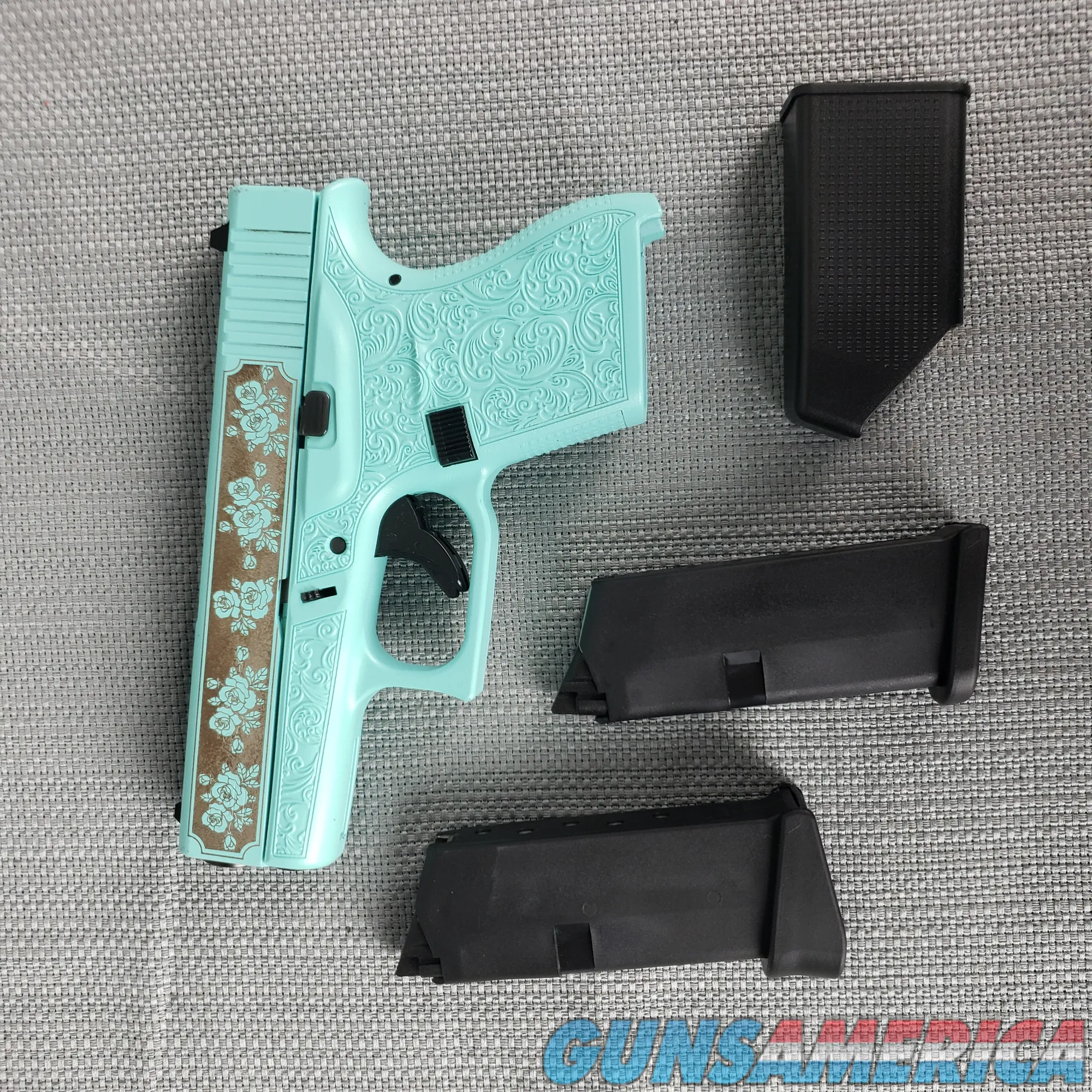 Glock 43X Tiffany "Glocks & Roses" ... for sale at Gunsamerica.com ...