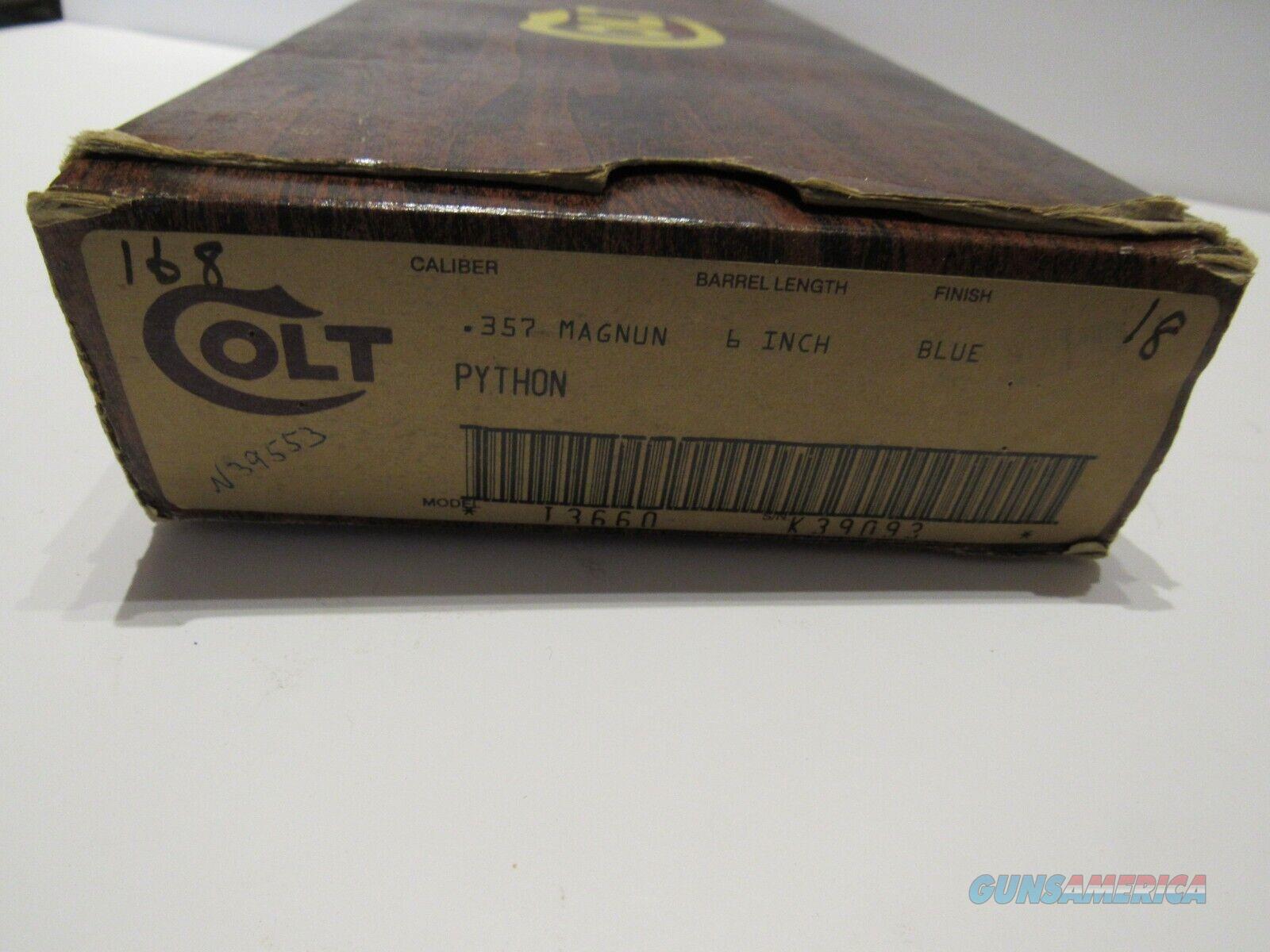 Colt Python Box For 6bbl With Manu For Sale At