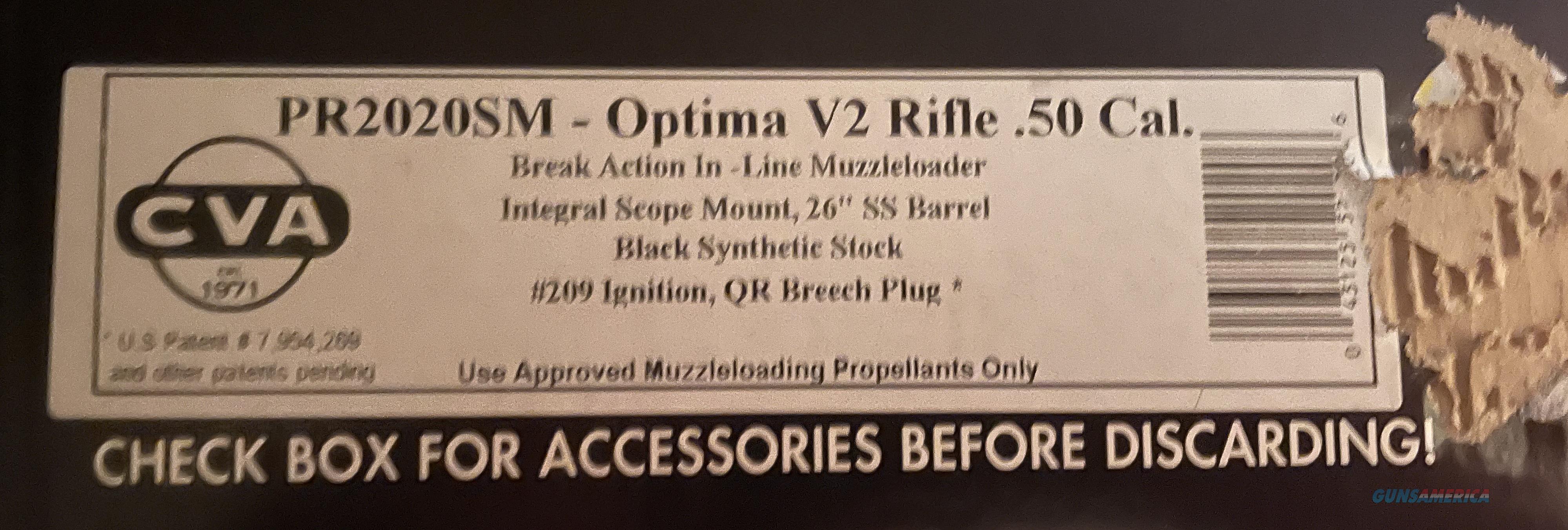 OPTIMA V-2 Rifle 50 caliber BP for sale at Gunsamerica.com: 983036711