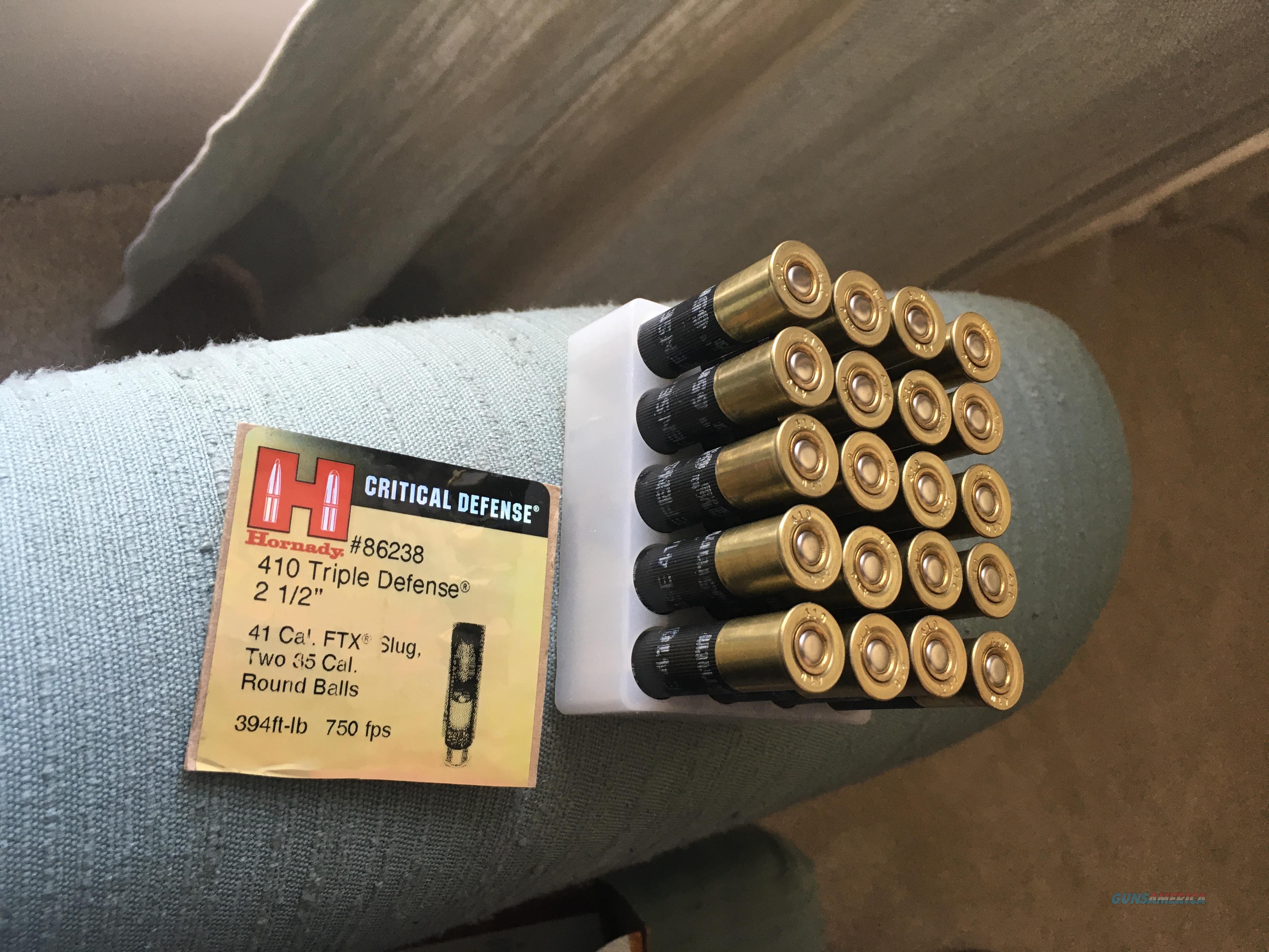 Hornady 410 defense slugs for sale at Gunsamerica.com: 925694658