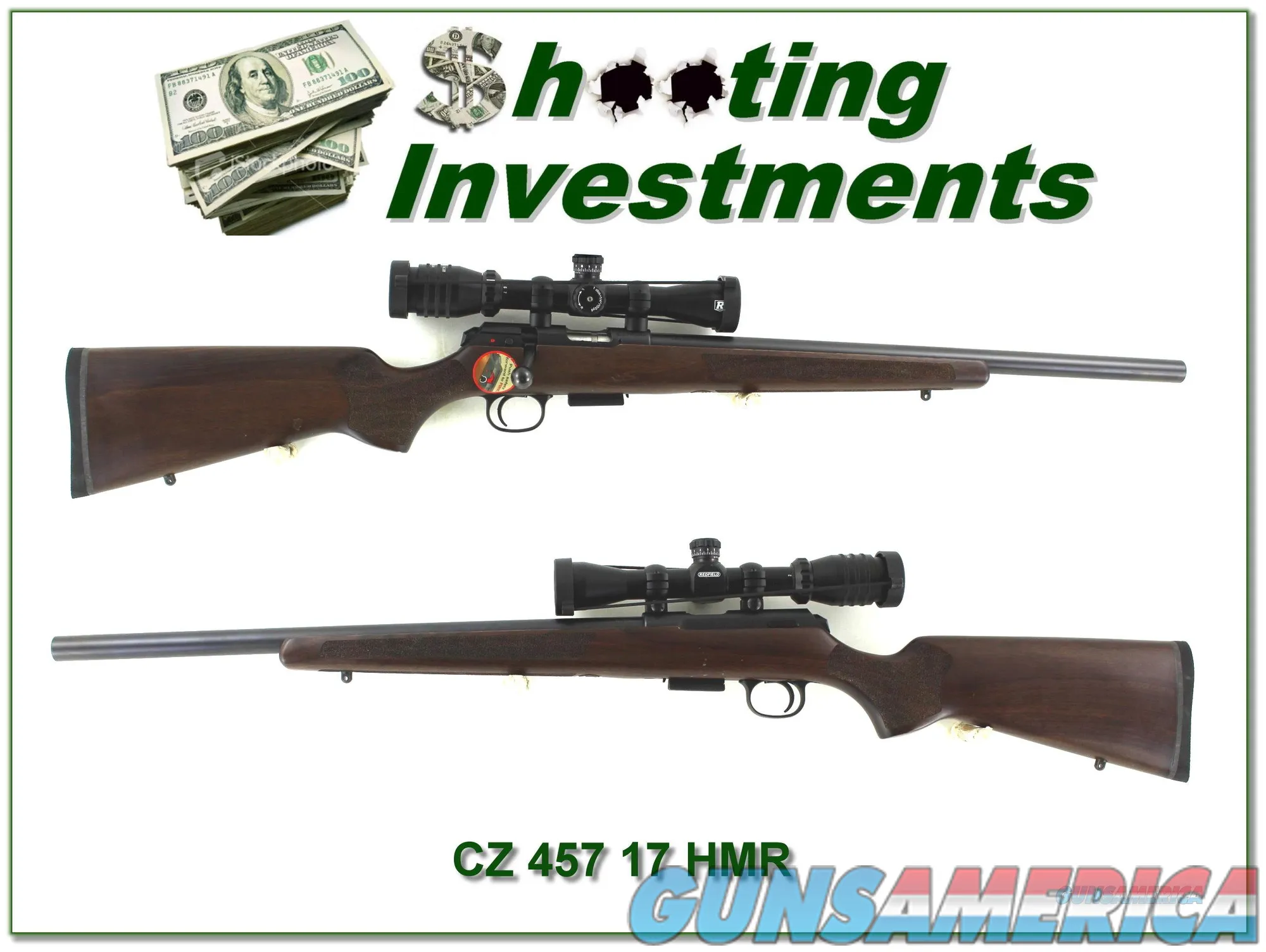 CZ 457 17 HMR Exc Cond with scope a... for sale at Gunsamerica.com ...